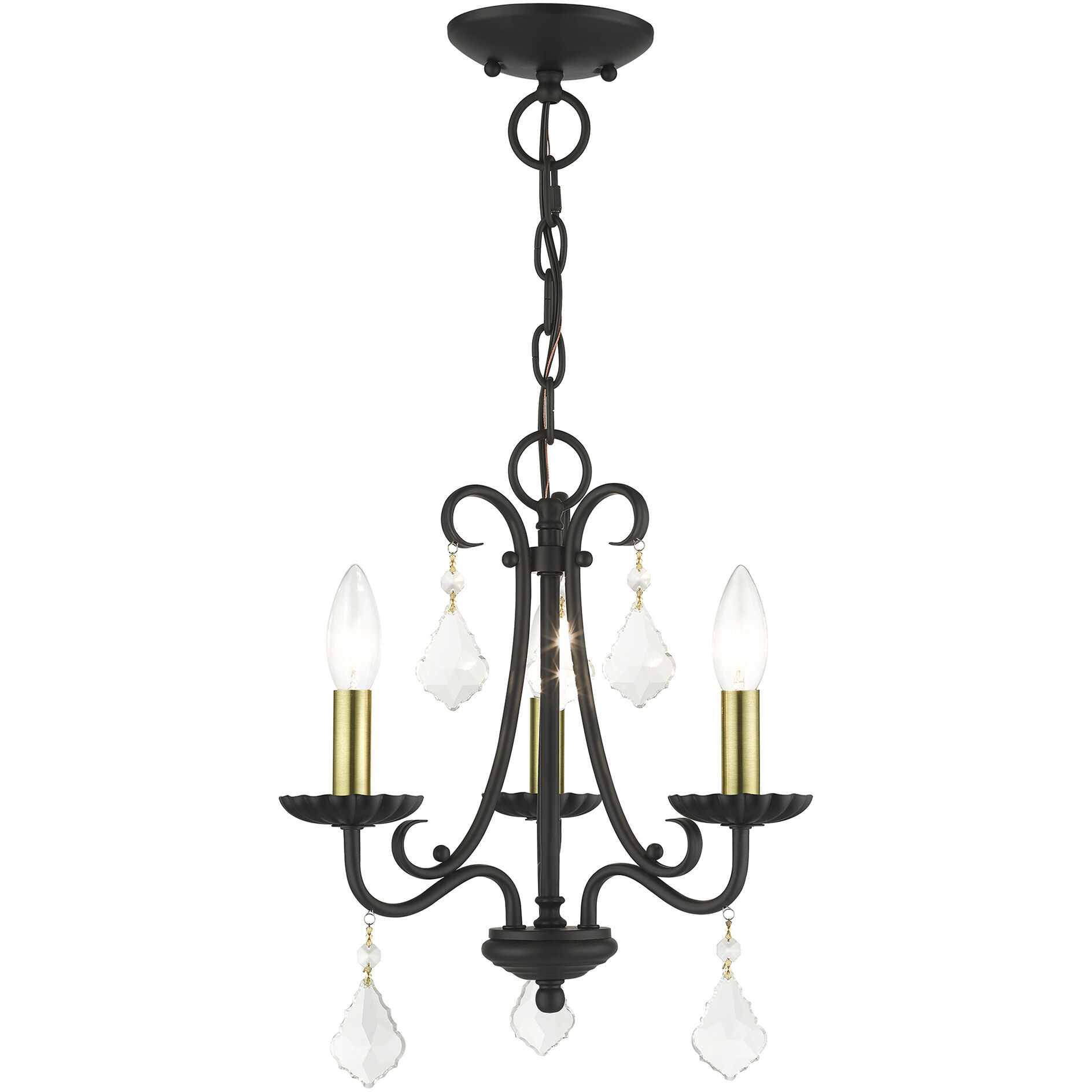 black candelabra ceiling light