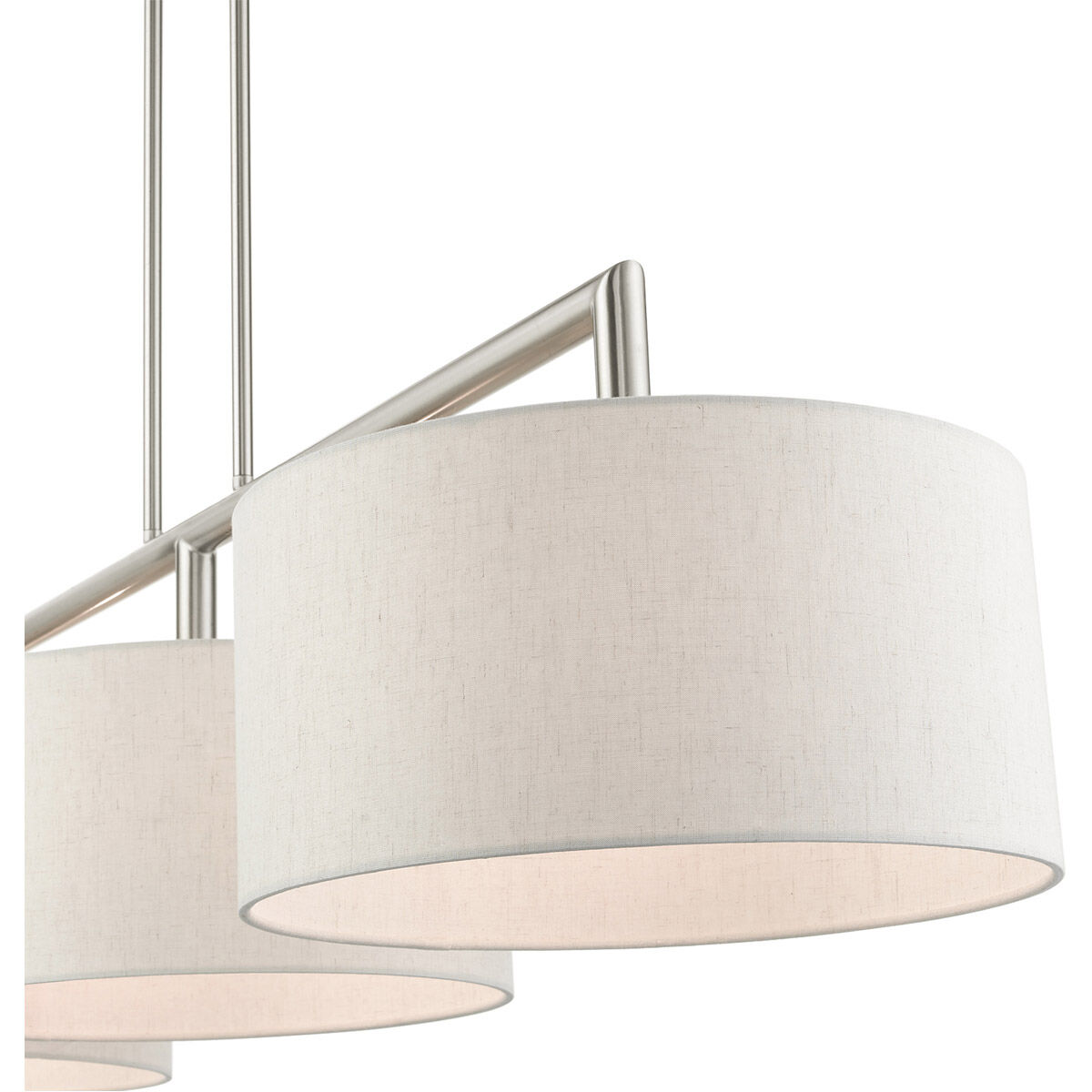 Meridian Linear Chandelier Ceiling Light in Brushed Nickel