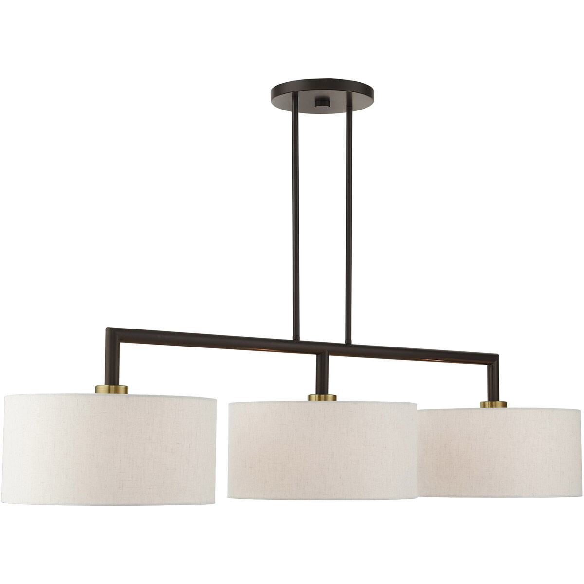 Meridian Linear Chandelier Ceiling Light in English Bronze