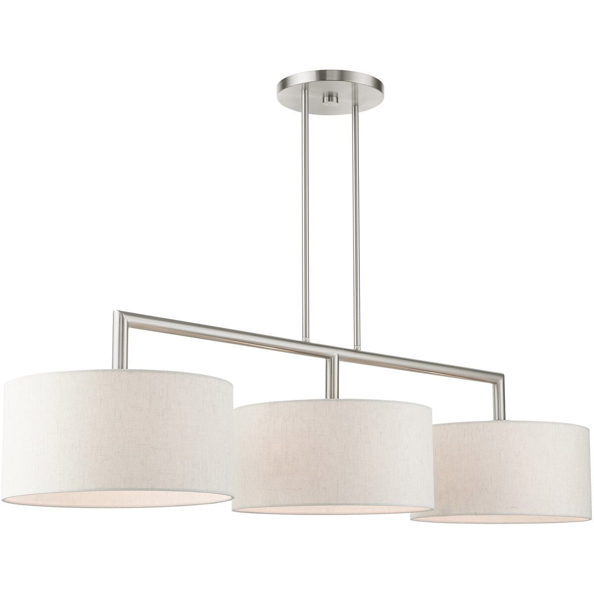 Meridian Linear Chandelier Ceiling Light in Brushed Nickel