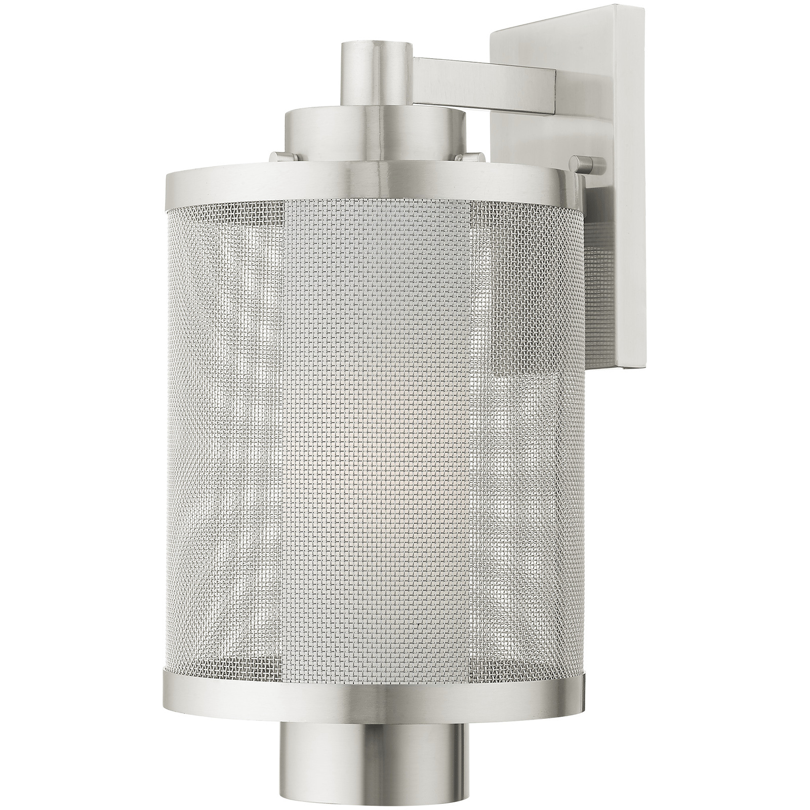 Livex 20683-91 Nottingham 1 Light 17 inch Brushed Nickel Outdoor Wall ...