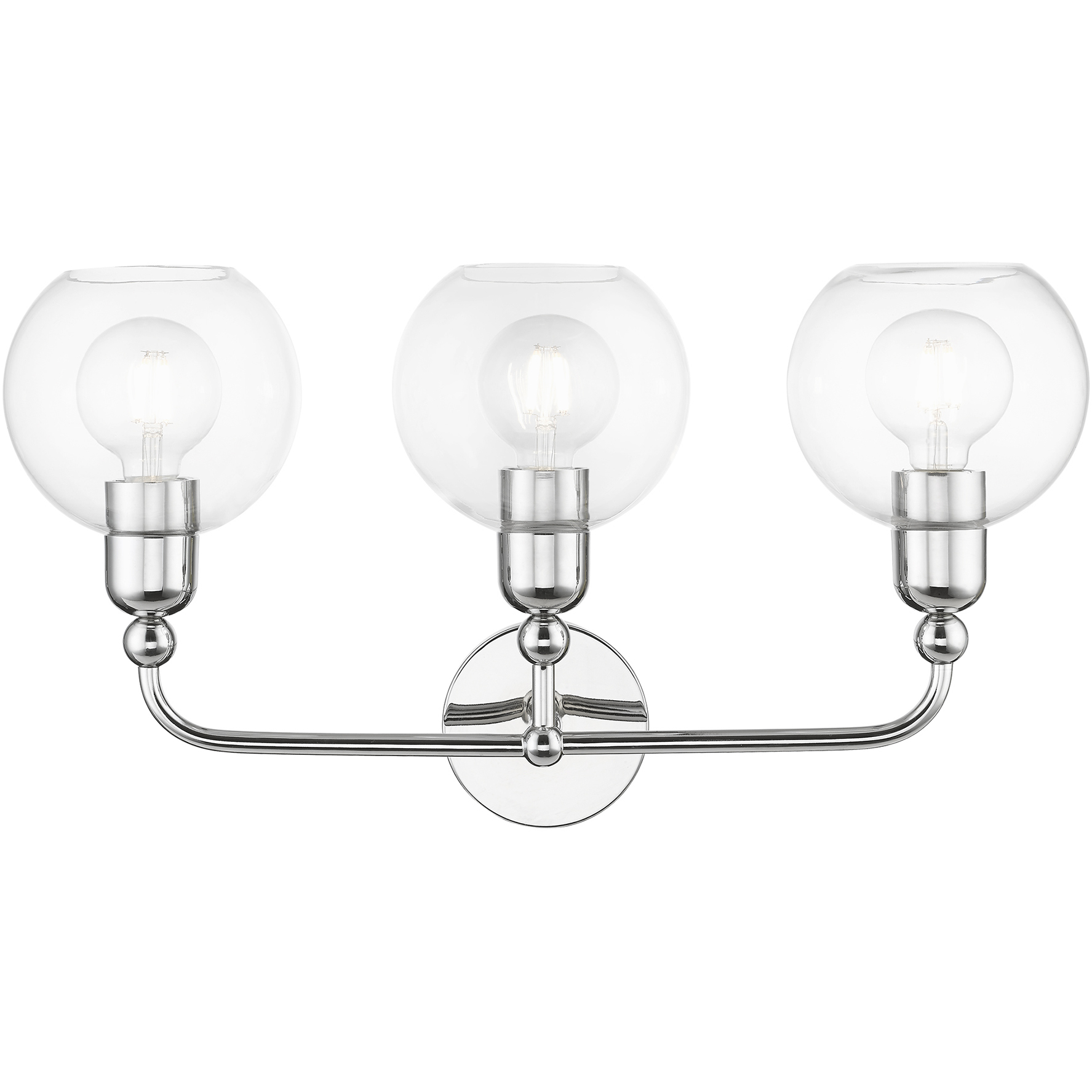 Livex Lighting 16973-05 Downtown 3 Light 24 inch Polished Chrome Vanity ...