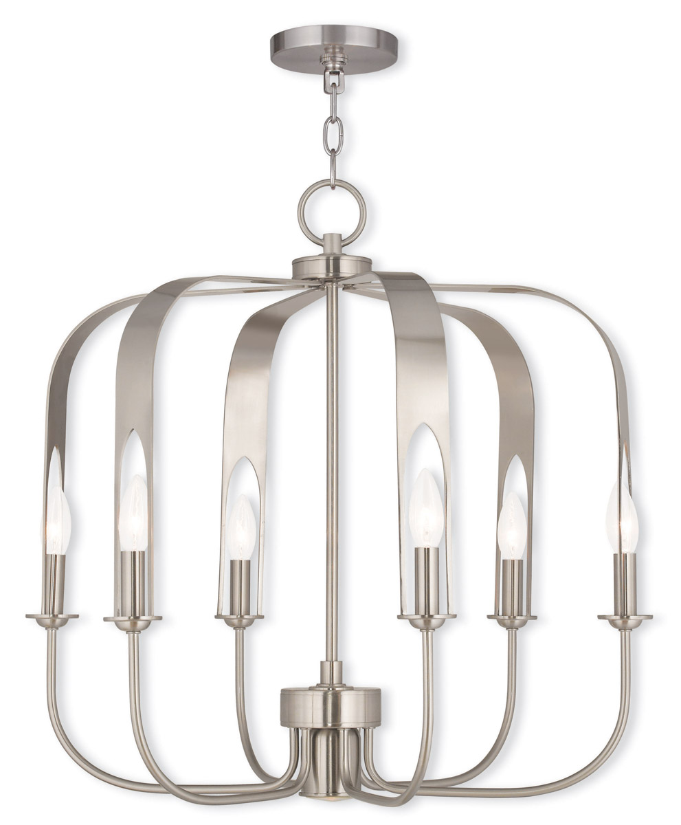 Livex Lighting 51936-91 Addison 7 Light 25 inch Brushed Nickel ...