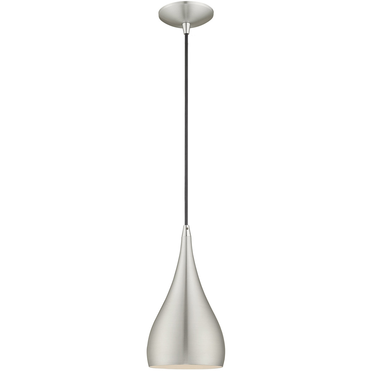 Livex Lighting 41171-66 Allison 1 Light 6.25 inch Brushed Aluminum Mini ...