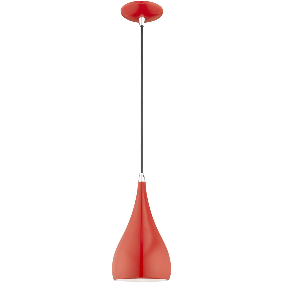 Livex Lighting 41171-72 Allison 1 Light 6.25 inch Shiny Red Mini ...