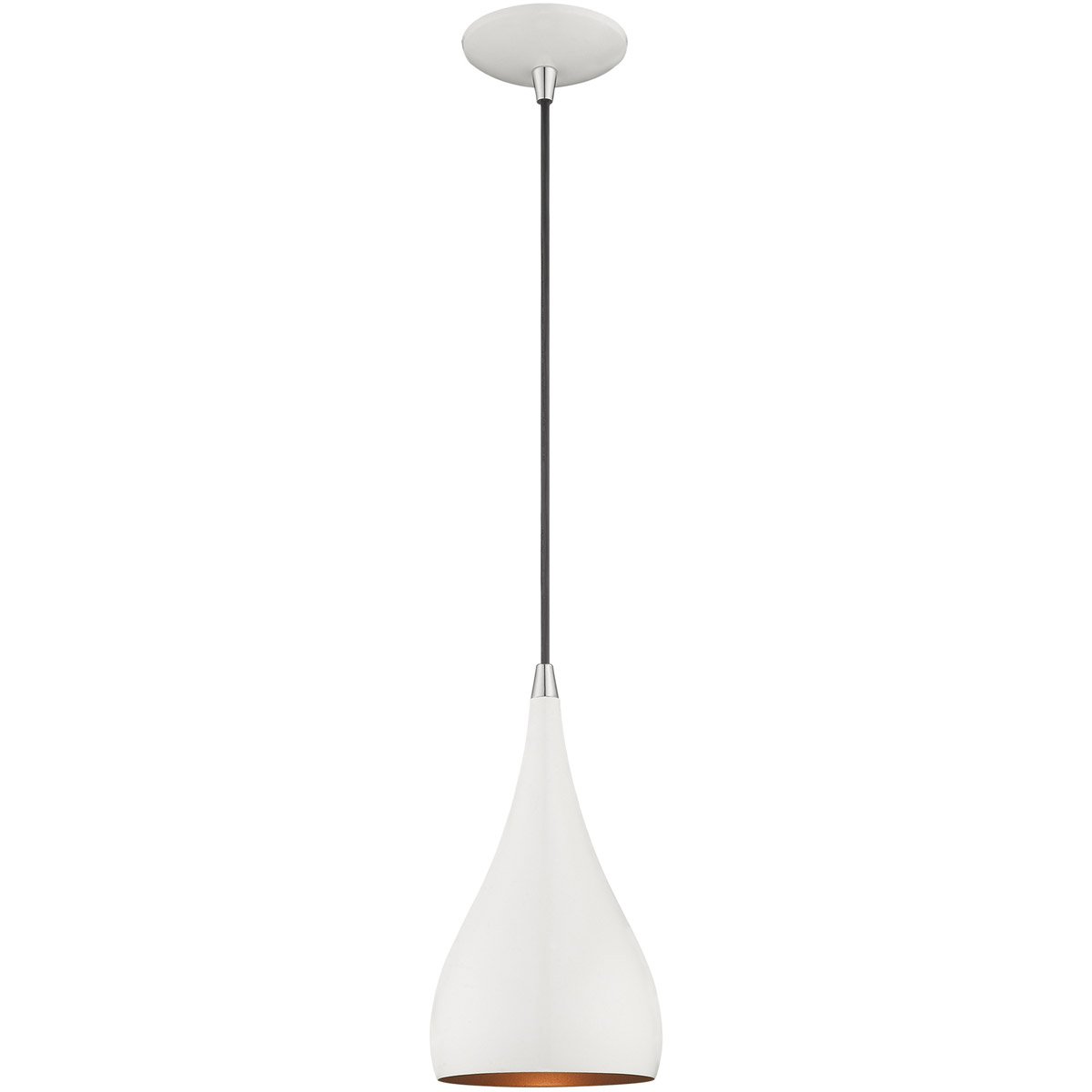 Livex Lighting 41171-69 Allison 1 Light 6.25 inch Shiny White Mini ...