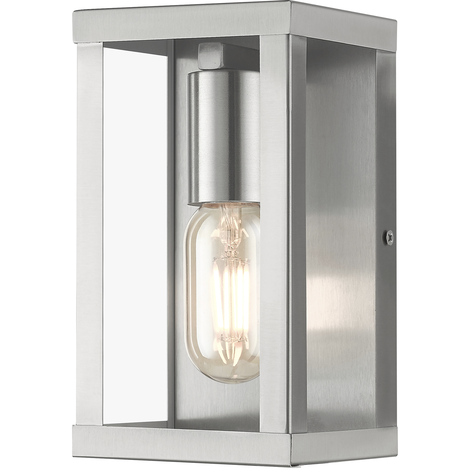 Livex Lighting 28031-91 Gaffney 1 Light 8 inch Brushed Nickel Outdoor ...