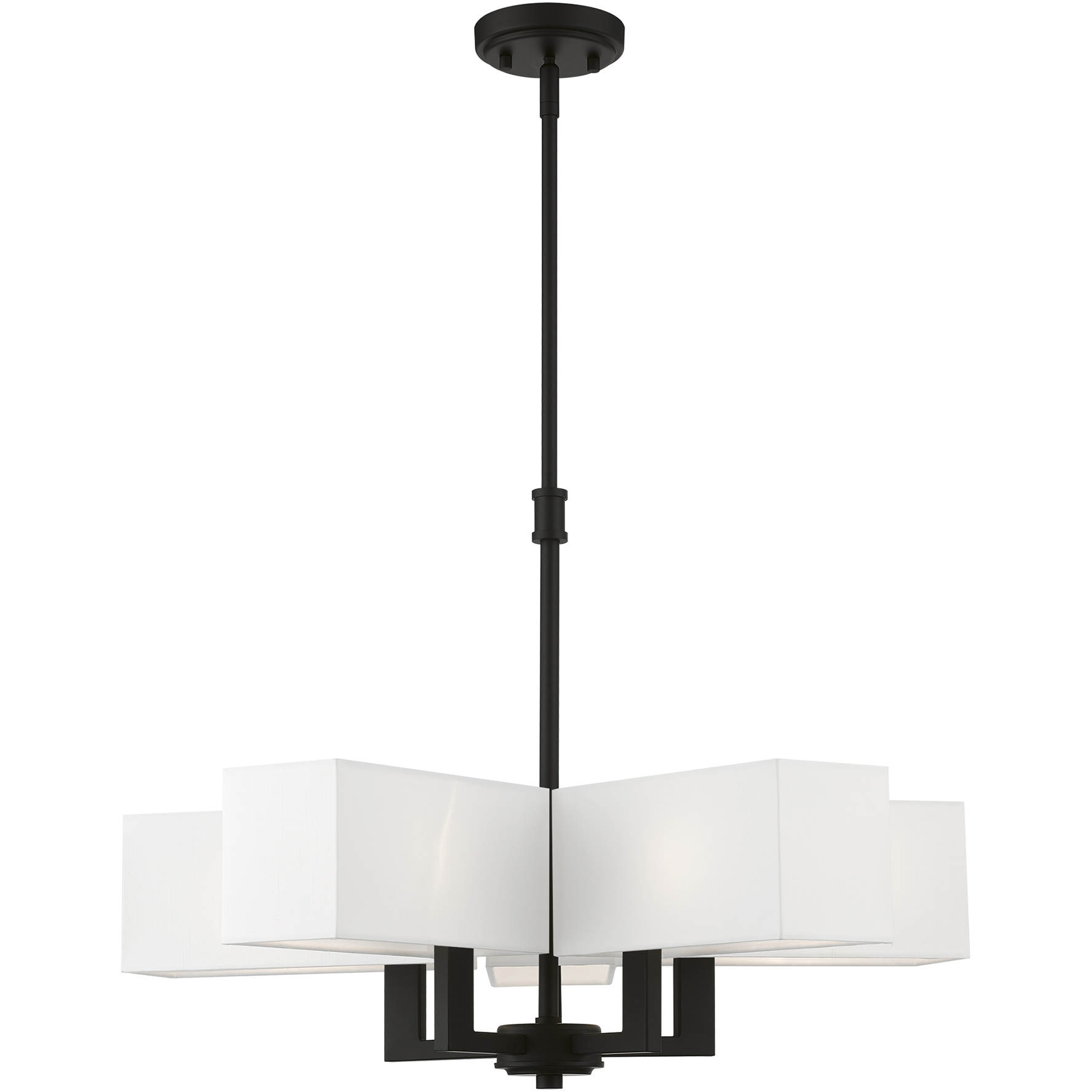 Livex Lighting 42675-04 Rubix 5 Light 26 inch Black Chandelier Ceiling ...